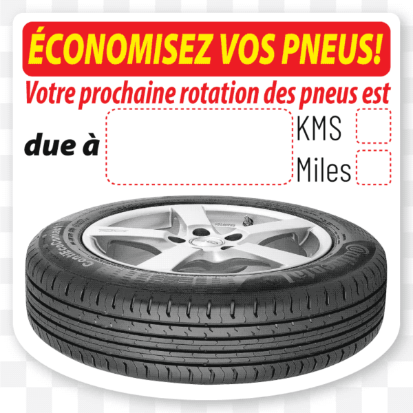 Generic Tire Rotation Reminder Service Stickers - StickerPla.net